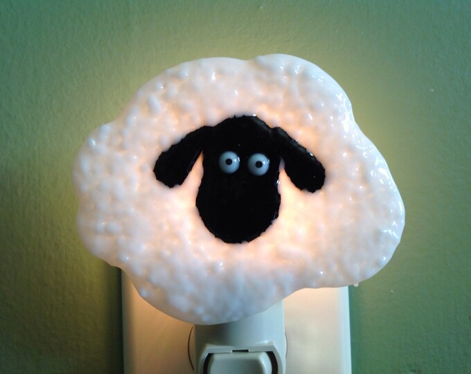 Fused Glass Sheep Night Light - Etsy