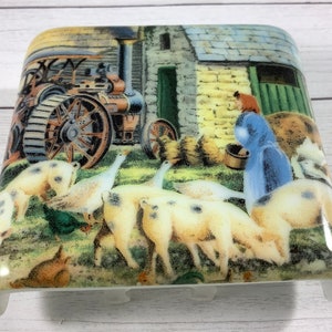 Farm Fused Glass Plug in Farmer Night Light With Draped Sides Outlet ...