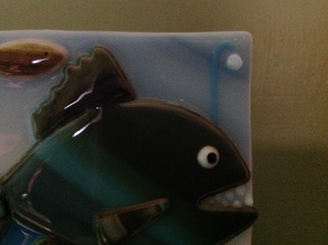 1 Anglerfish Under the Sea Crazy Fish Unique Fish Fused Glass - Etsy