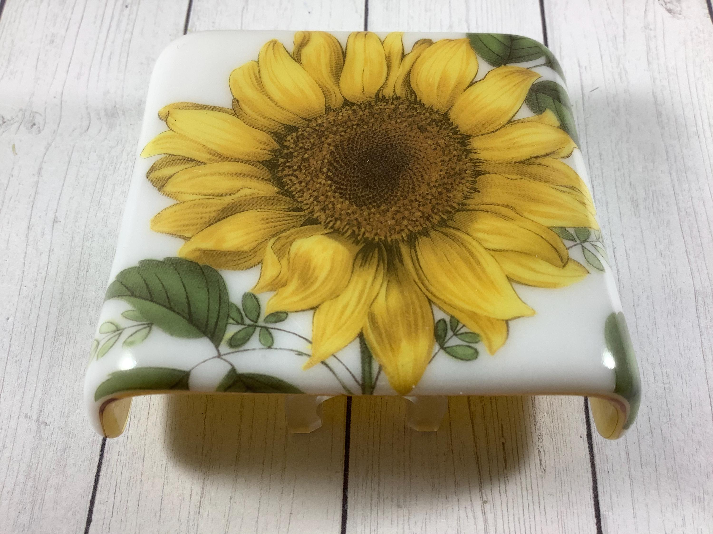 Sunflower Flowers Fused Glass Plug in Wild Flower Night Light With ...