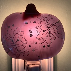 1 Harvest Time Fused Glass Fall Mystical Purple Pumpkin Night Light - Etsy