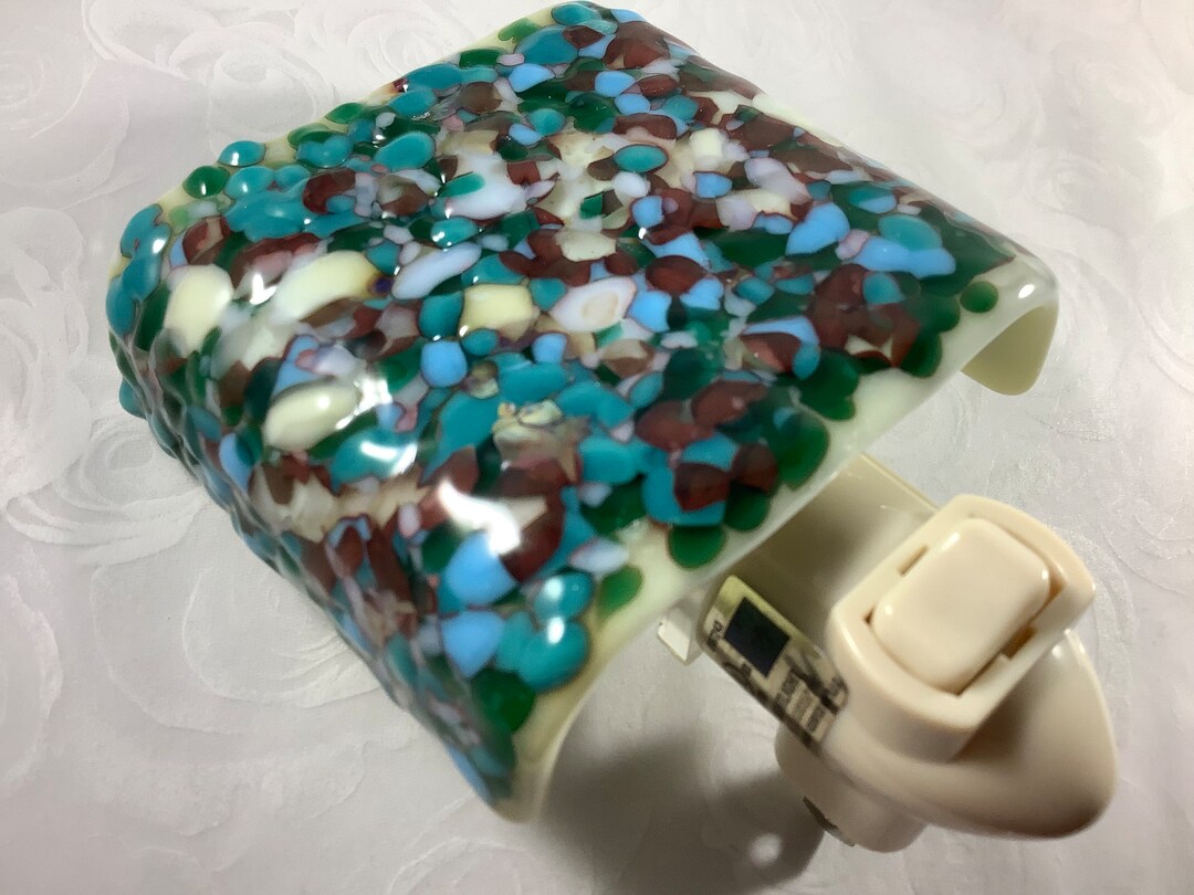 Reactive Frit Fused Glass Glass Plug in Night Light SALE 50 - Etsy