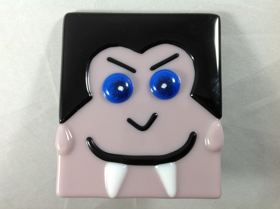 Vampire Halloween Fused Glass Plug in Night Light - Etsy