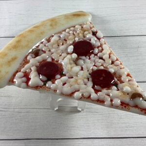 Pepperoni Pizza Have a Slice Fused Glass Wall Plug in Food Night Light ...