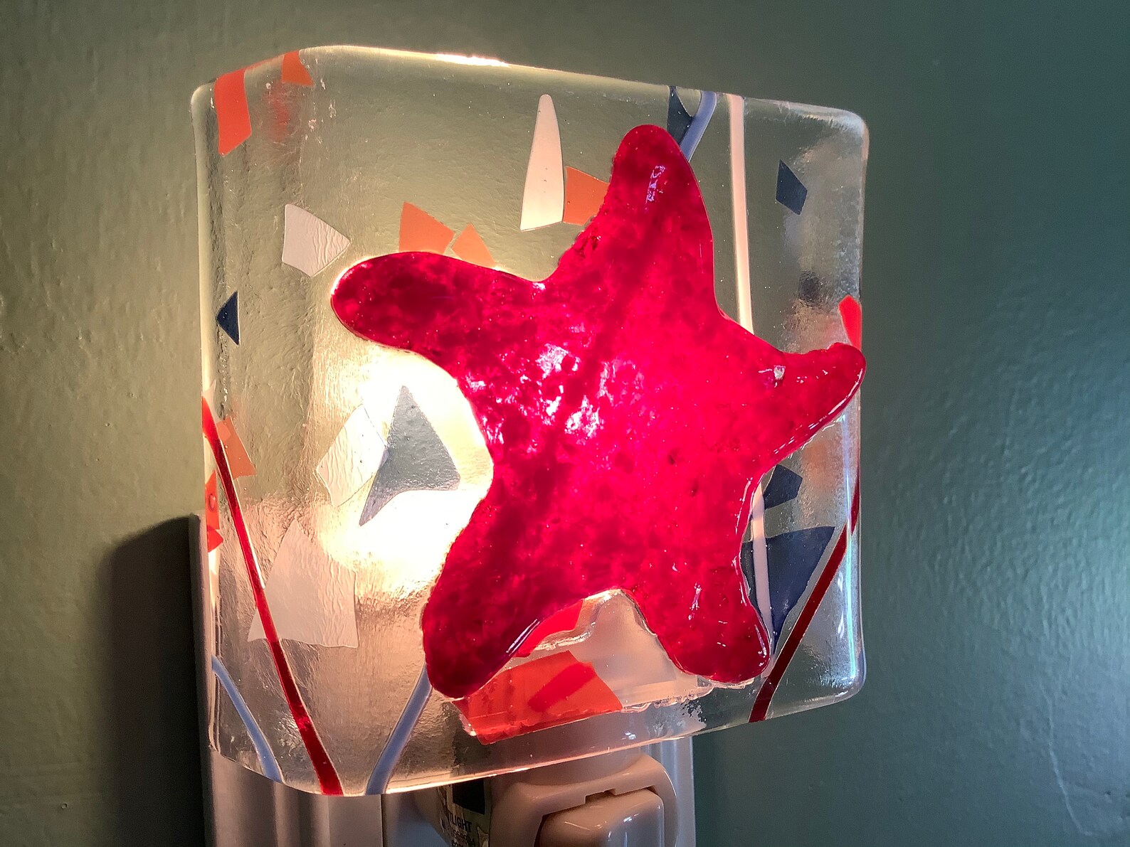 Starfish Fused Glass Plug in Beach Night Light Mini Outlet - Etsy
