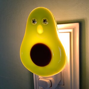 1 Avocado Fused Glass Plug in Fruit Night Light - Etsy