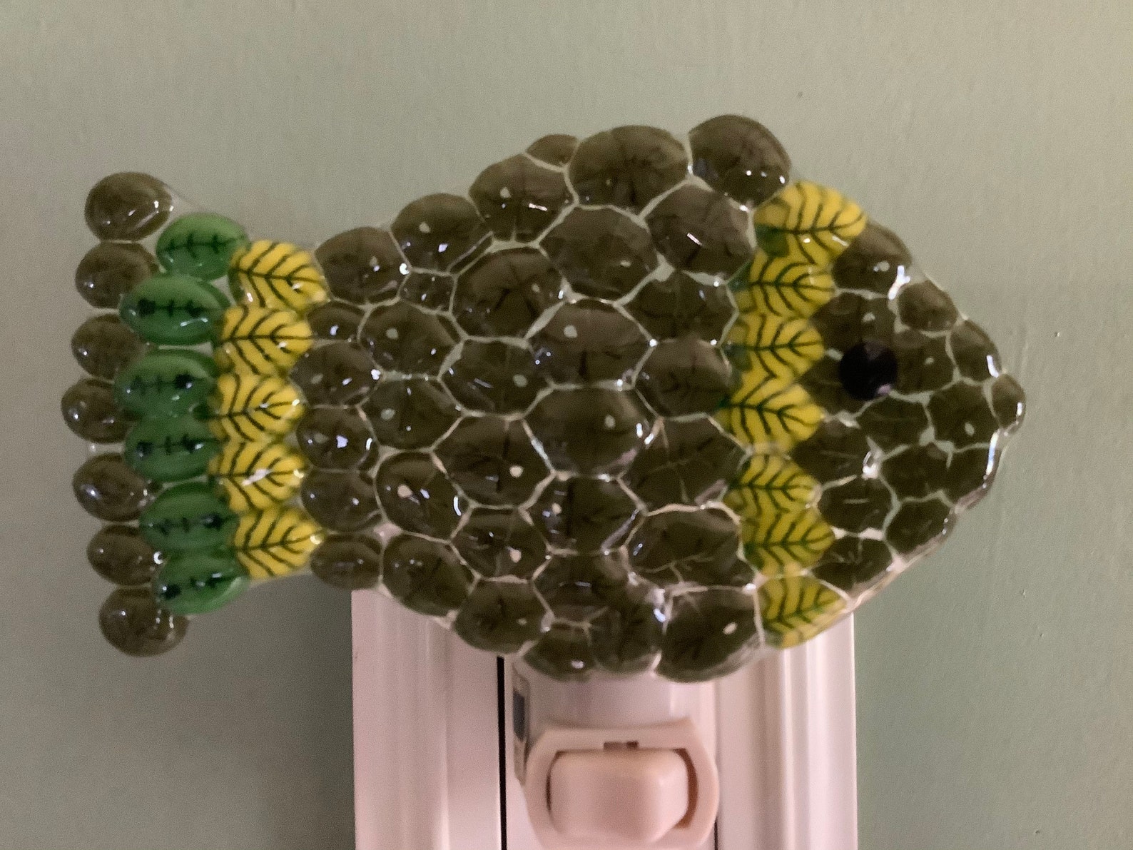 1 Millefiori Fish Fused Glass Plug in Night Light - Etsy