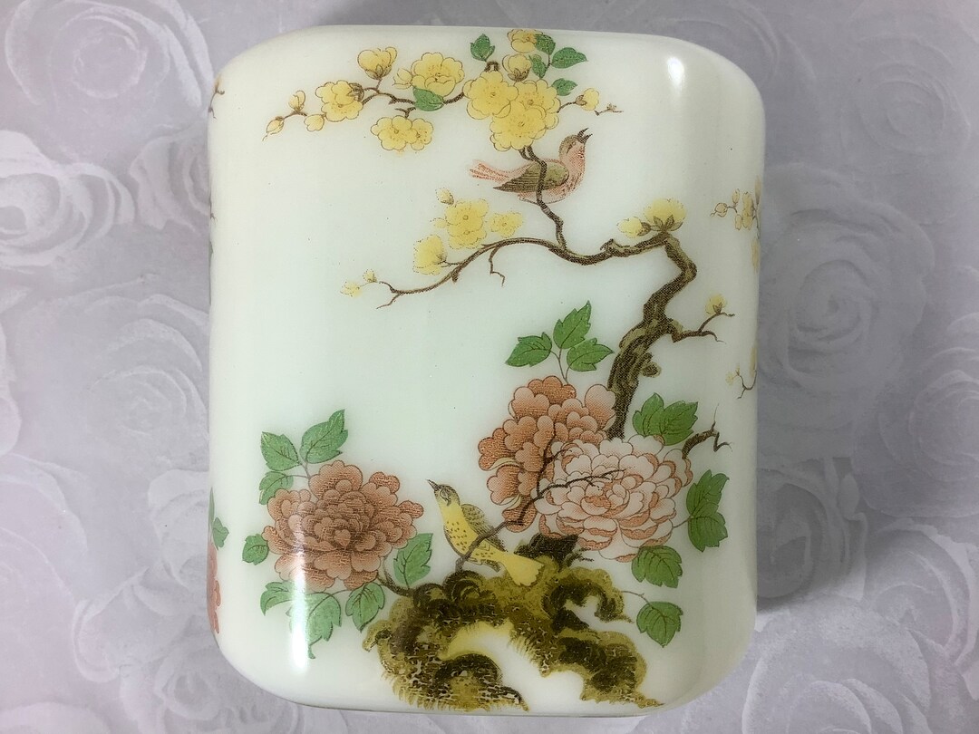 1 Tree Branch With Flowers and Birds Fused Glass Plug in - Etsy