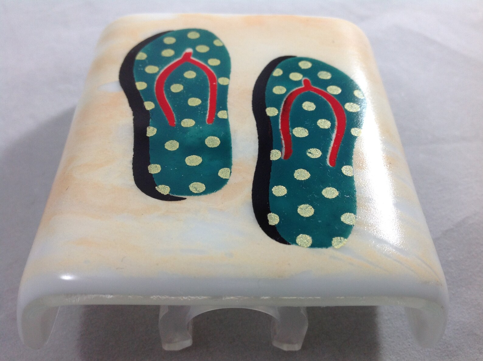 Flip Flop Fused Glass Plug in Beach Days Night Light With - Etsy