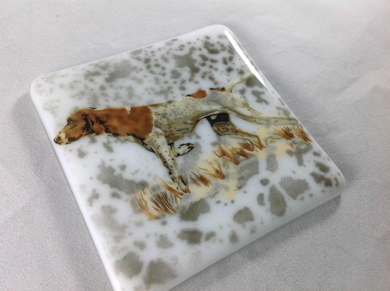 English Pointer Fused Glass Plug in Night Light or Changeable - Etsy