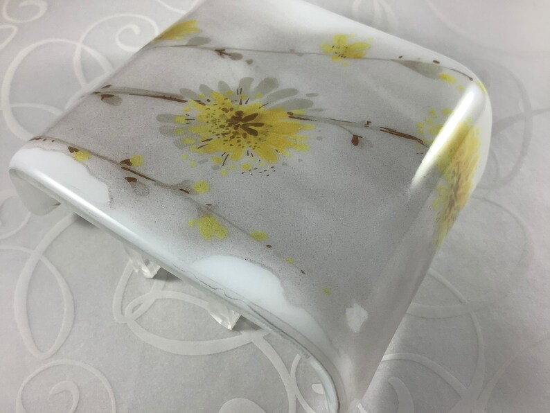 Wild Yellow Flowers Fused Glass Plug in Flower Night Light | Etsy