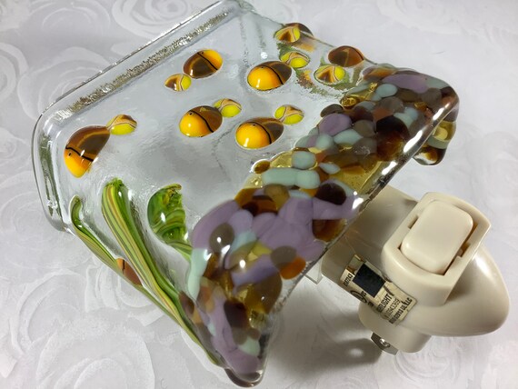 1 Fish Tank Fused Glass Night Light Plug in Wall Outlet Sconce - Etsy