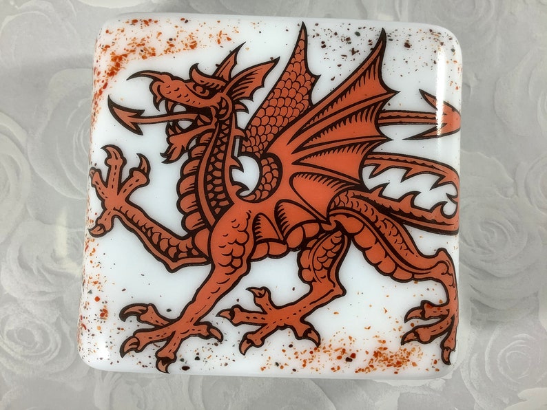 Dragon Fused Glass Plug in Oriental Red Night Light With - Etsy