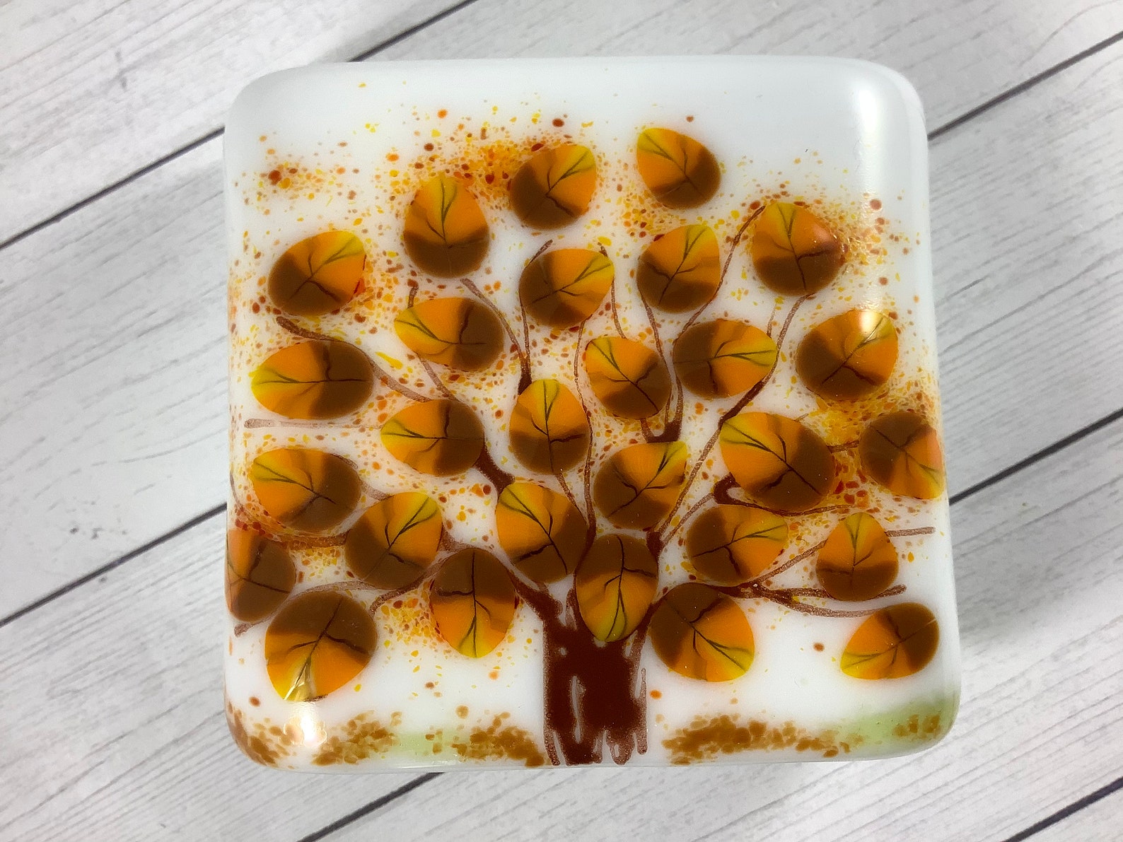 1 Fabulous Fall Foliage Tree Fused Glass Plug in Night Light - Etsy