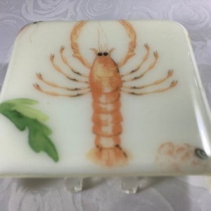 Lobster Fused Glass Plug in Night Light With Draped Sides Mini - Etsy