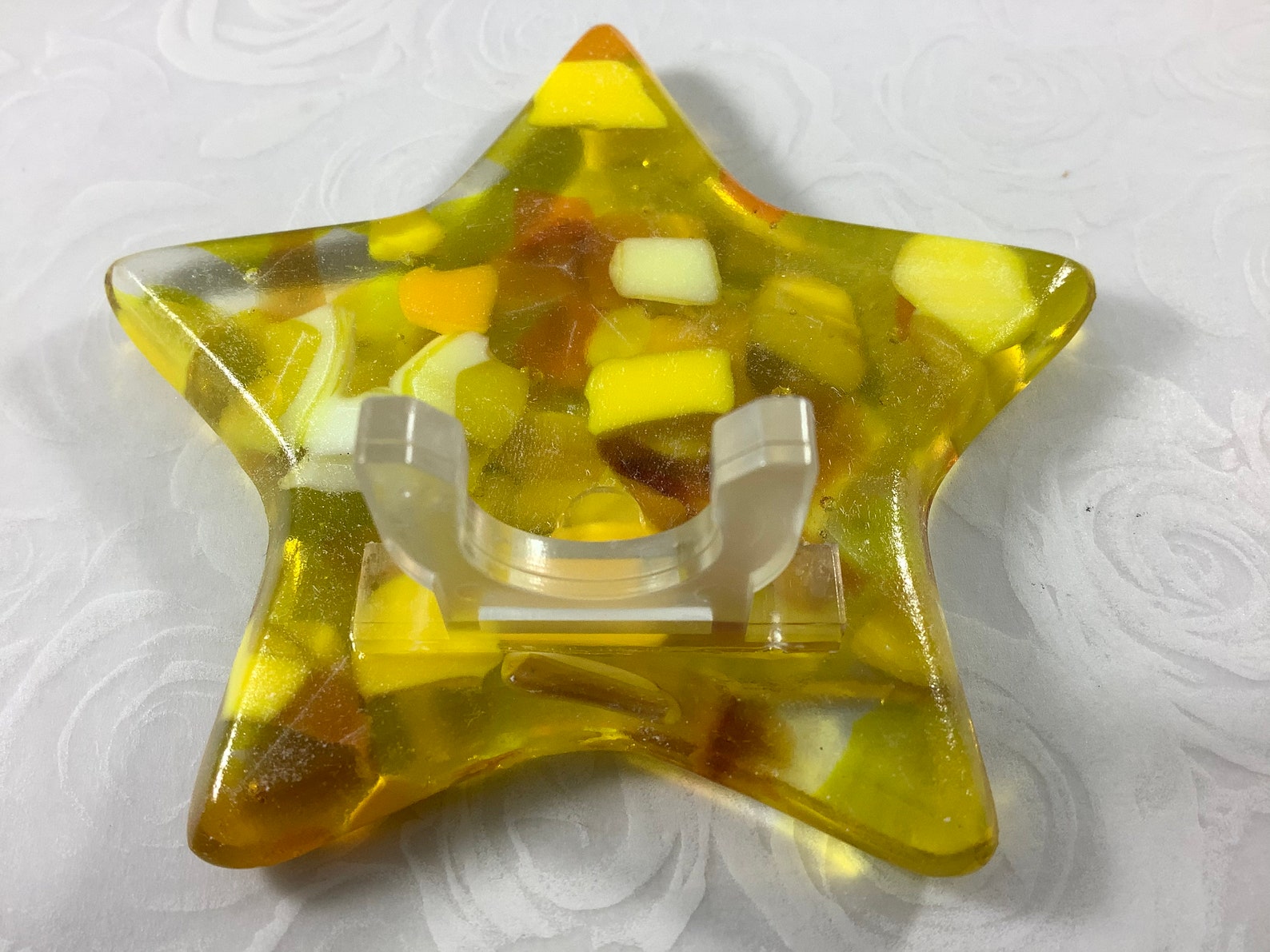 1 Yellow Star Fused Glass Plug in Night Light - Etsy