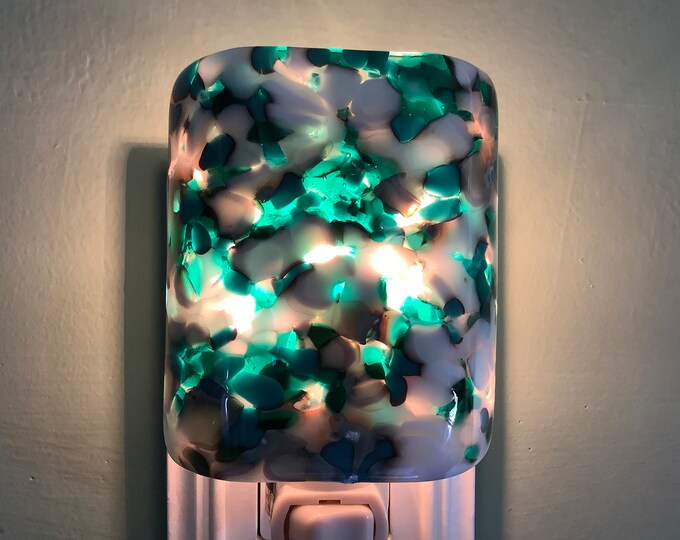Reactive Frit Fused Glass Glass Plug in Night Light - Etsy