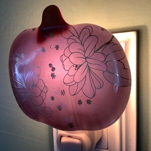 1 Harvest Time Fused Glass Fall Mystical Purple Pumpkin Night Light - Etsy