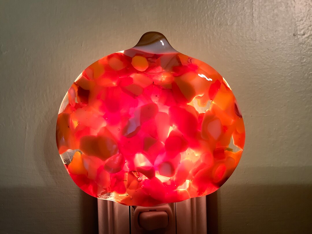 1 Harvest Time Fused Glass Pumpkin Night Light - Etsy