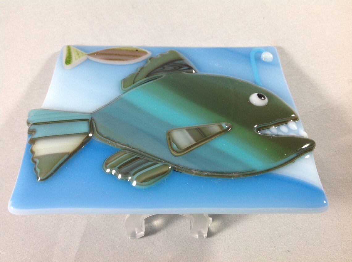 1 Anglerfish Under the Sea Crazy Fish Unique Fish Fused Glass - Etsy