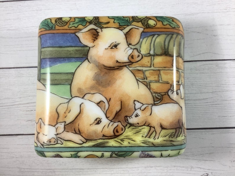 Pigs Fused Glass Plug in Farm Animal Night Light With Draped Curved ...