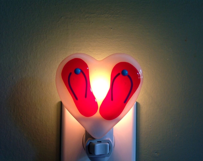 Flip Flop Fused Glass Plug in Night Light - Etsy