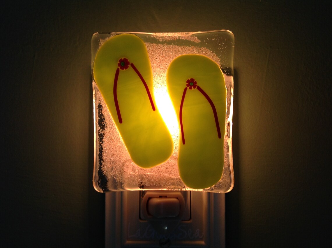 Flip Flop Fused Glass Night Light Plug In | Etsy