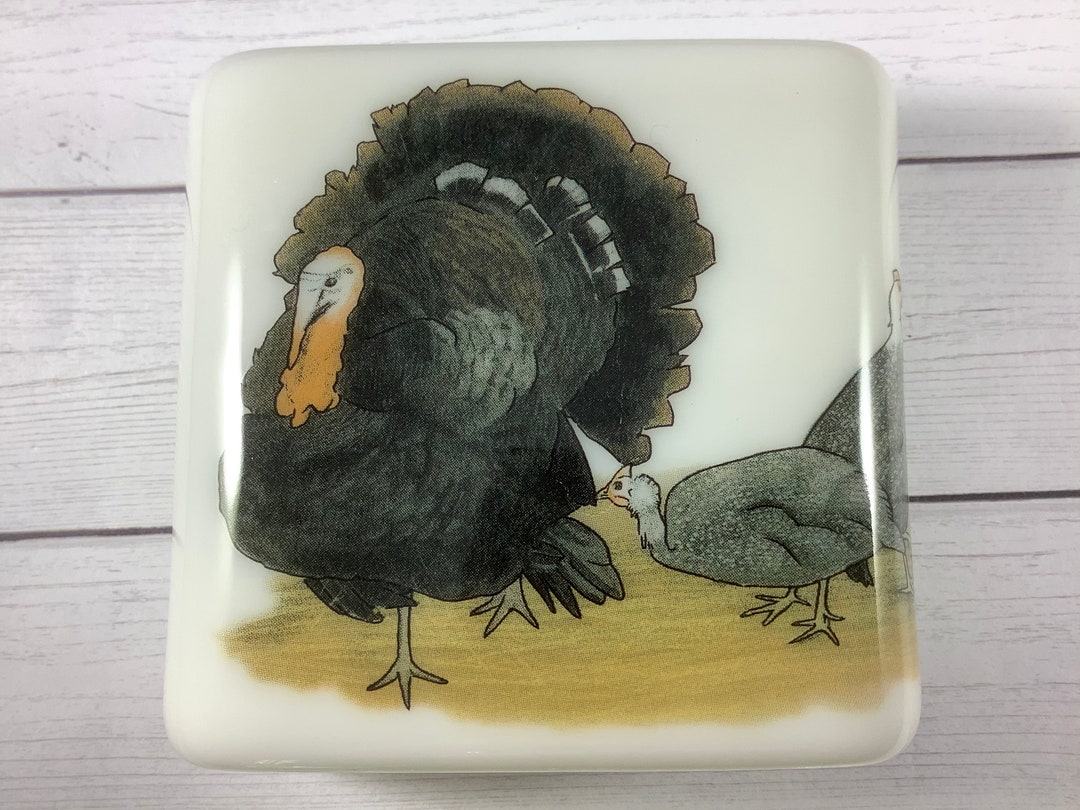 Turkey Fused Glass Plug in Thanksgiving Night Light With Draped Sides ...