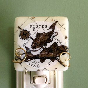 Zodiac Horoscope Sign Night Light Fused Glass or Changeable Shade - Etsy