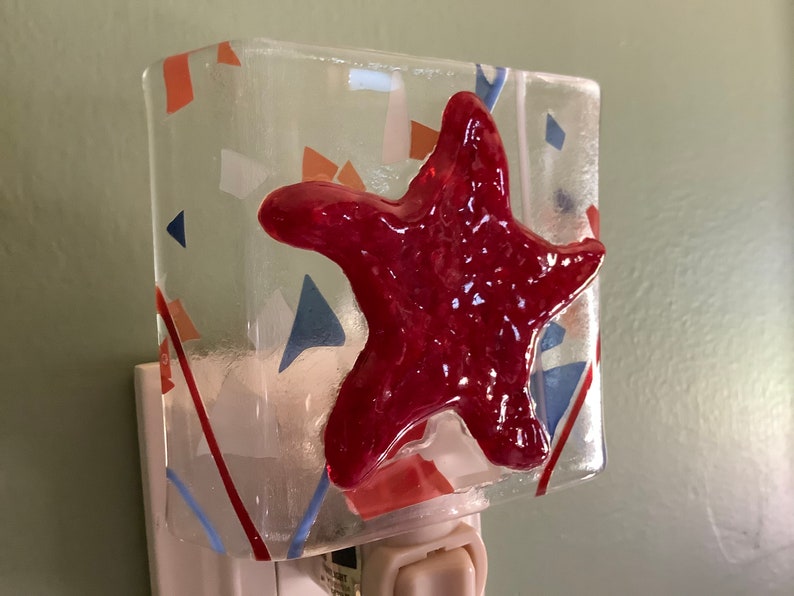 Starfish Fused Glass Plug in Beach Night Light Mini Outlet - Etsy