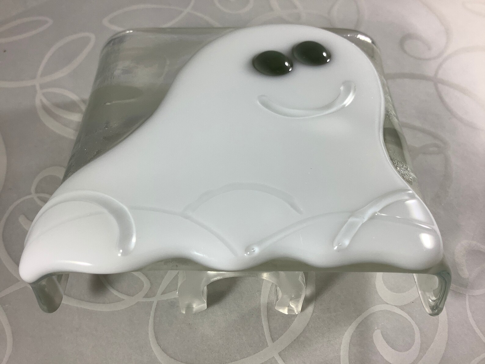 Halloween Fused Glass Ghost Plug in Night Light Outlet Sconce | Etsy