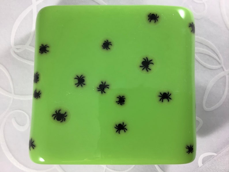 Spider Millefiori Fused Glass Plug in Night Light With Draped Rounded ...