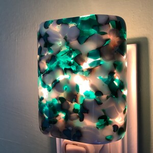Reactive Frit Fused Glass Glass Plug in Night Light - Etsy