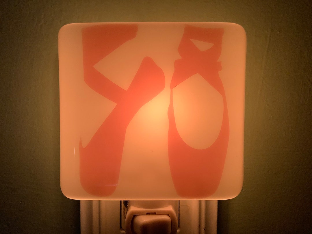 Ballet Slippers Fused Glass Plug in Night Light Sconce Ballerina ...