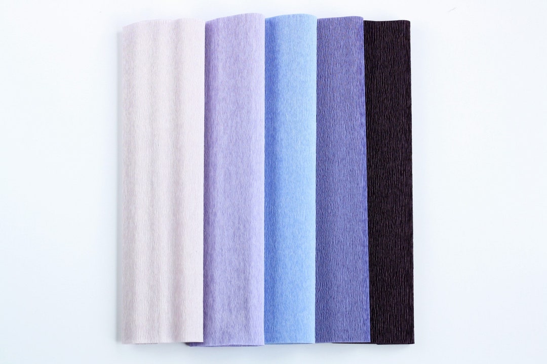 90g 5 Roll Sample Pack of Blue/purple Crepe Paper by - Etsy