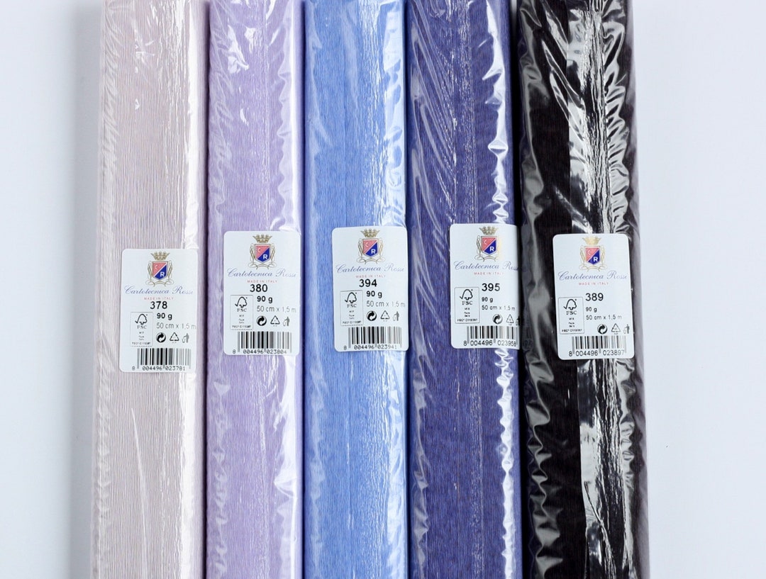 90g Crepe Paper by Cartotecnica Rossi 150x50cm Quality Medium Weight ...
