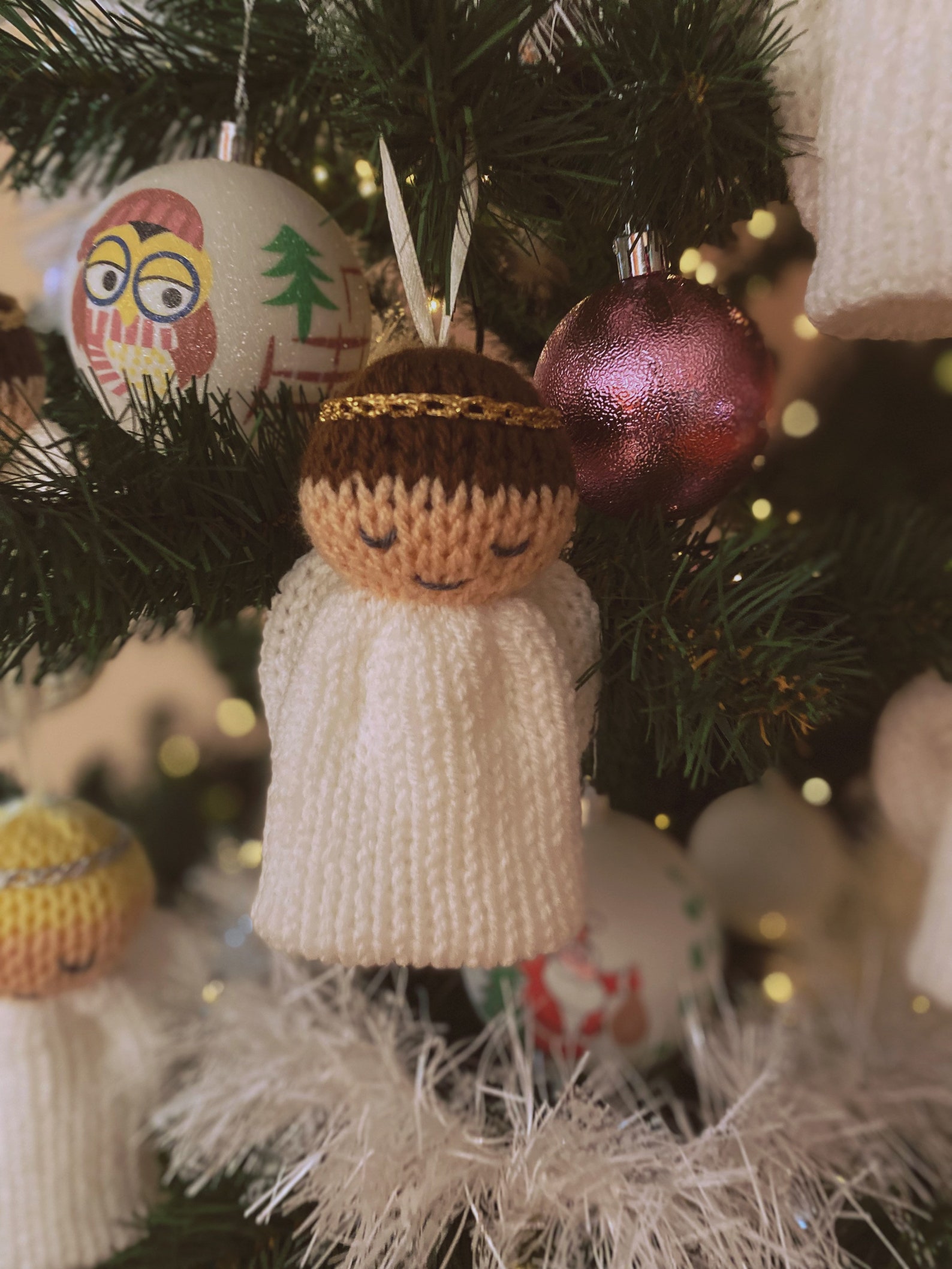 Crochet Christmas Angel Doll, Knit Angel Doll, Amigurumi Angel ...