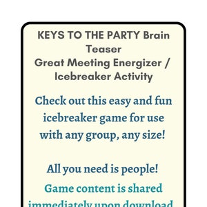 Personalized Printable Icebreaker Activity, Meeting Icebreaker, Brain ...