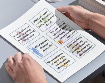Personalized Icebreaker Printable Team Building Cards, Group or Family ...