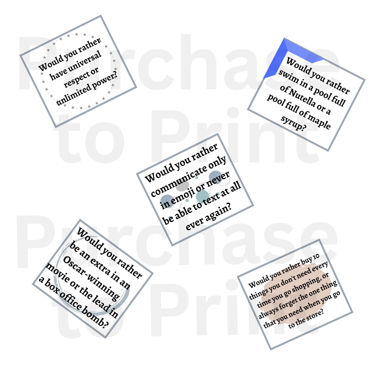 Would You Rather Icebreaker Printable Team Building Cards, Group or ...