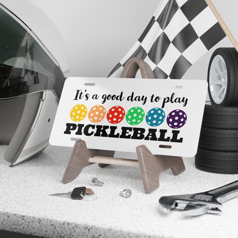Pickleball Vanity Plate, Pickle Ball Gifts, Pickleball Accessories ...