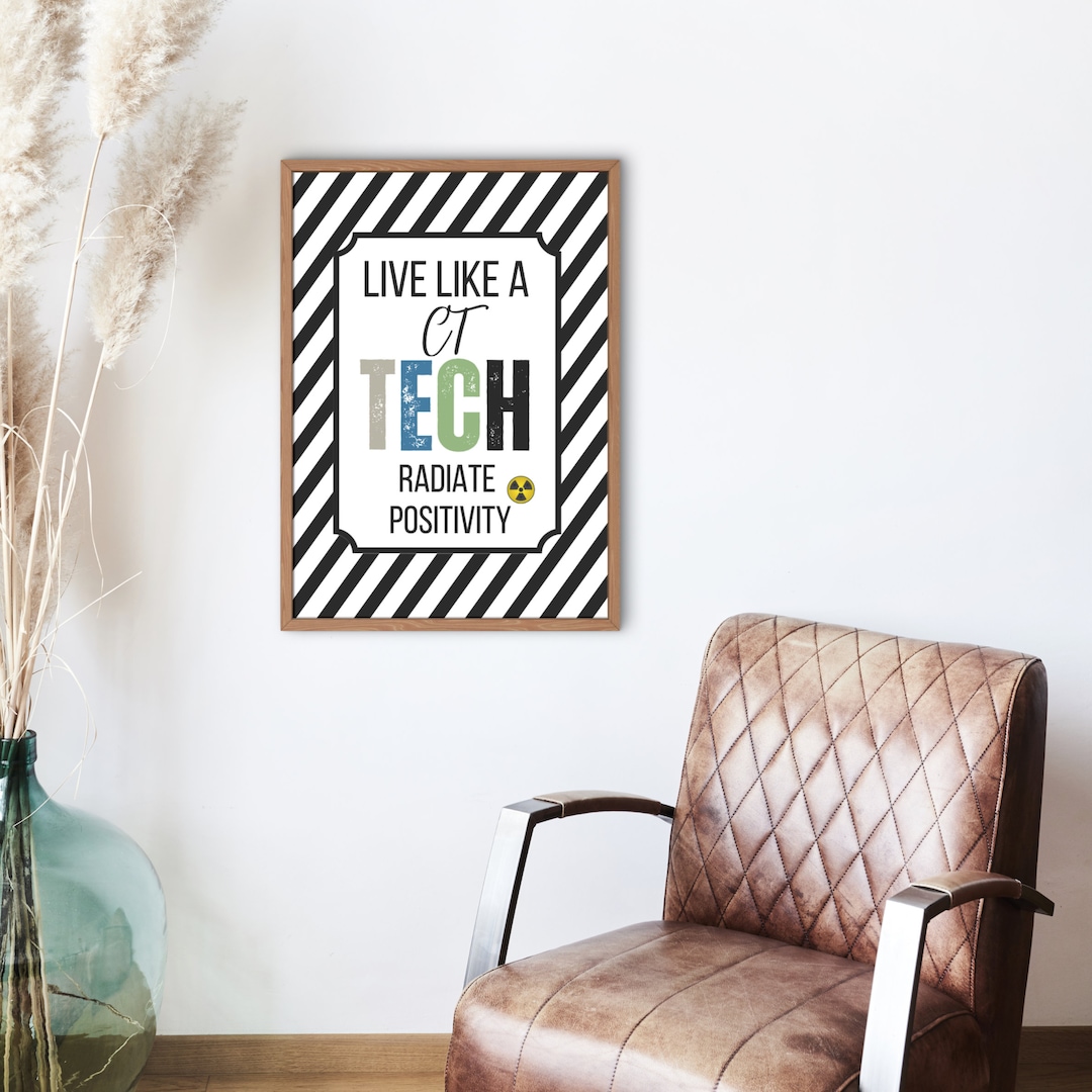 CT Tech Printable Sign, CT Tech Printable, CT Tech Print, Radiate ...
