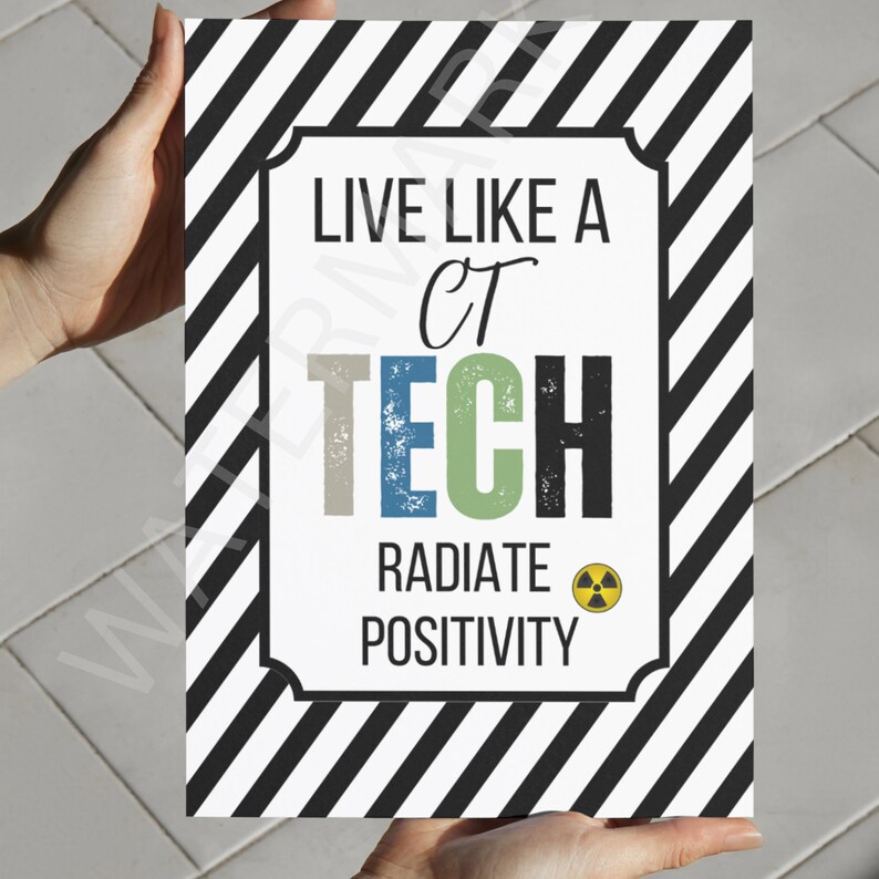 CT Tech Printable Sign, CT Tech Printable, CT Tech Print, Radiate ...