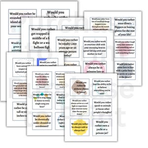 Would You Rather Icebreaker Printable Team Building Cards, Group or ...
