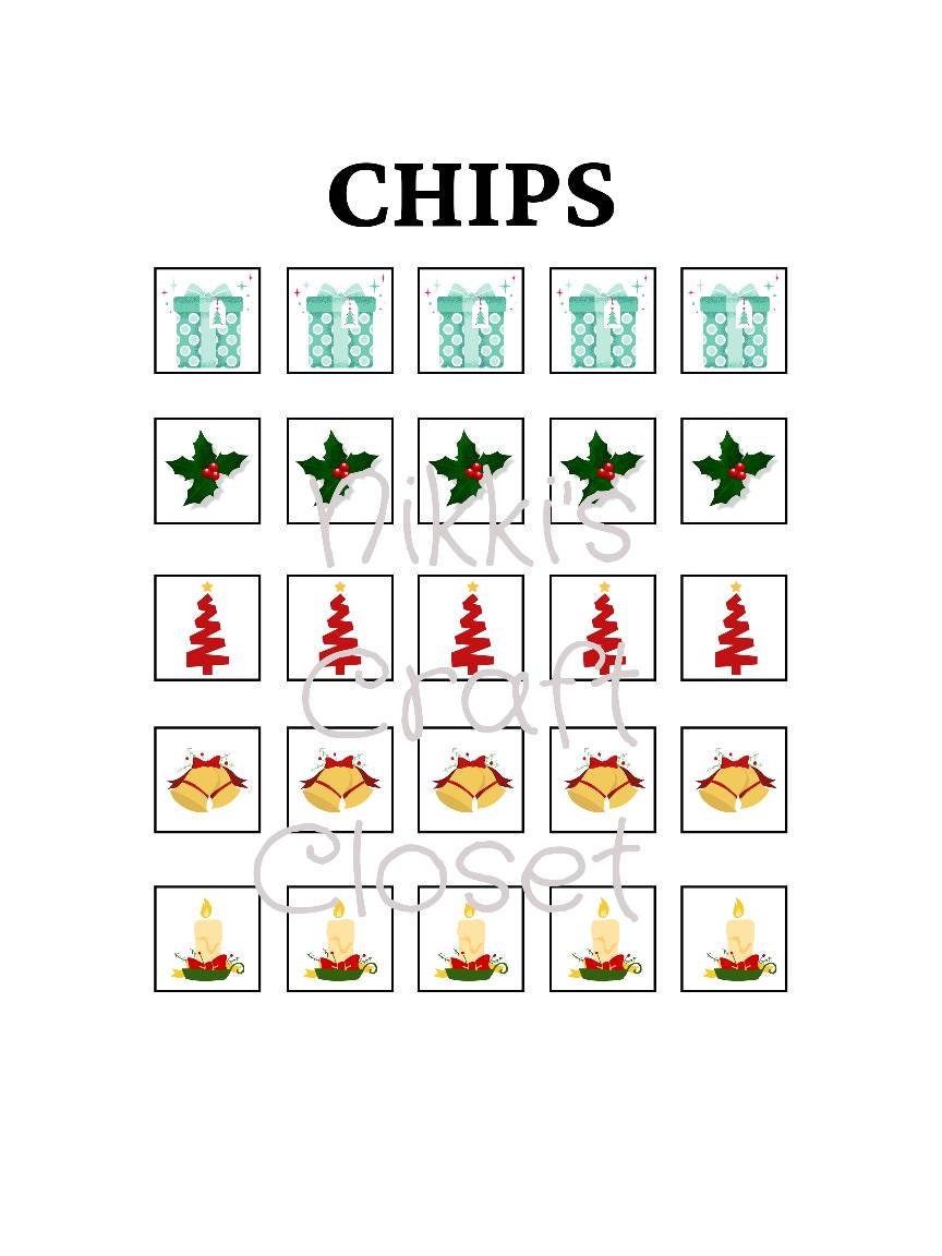 Printable Christmas Bingo Game, Digital Download Holiday Bingo Game for ...