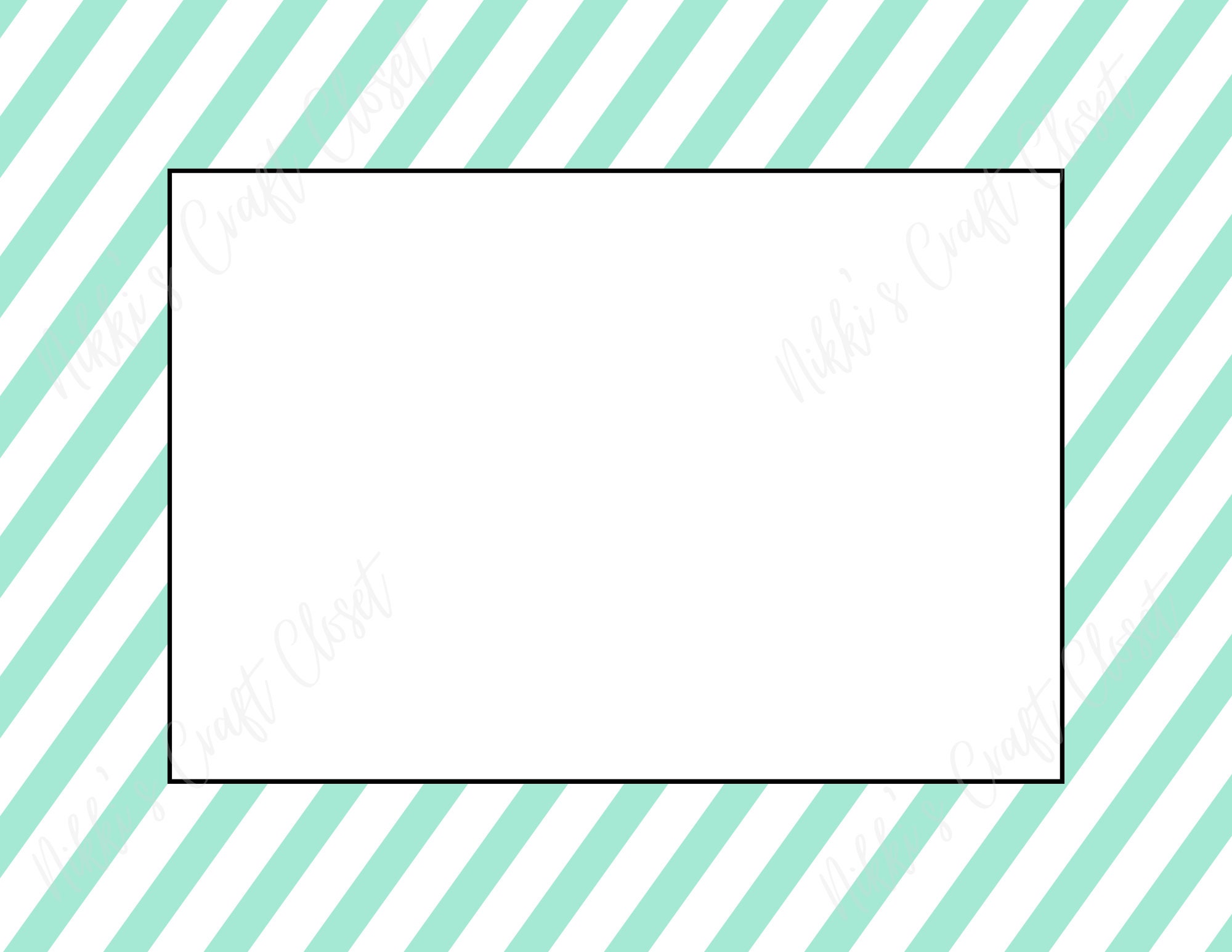 Customizable Striped Paper Borders, Printable Invitation Borders ...