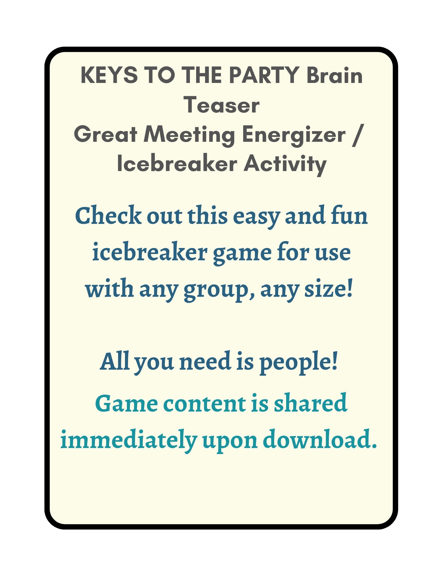Personalized Printable Icebreaker Activity, Meeting Icebreaker, Brain ...