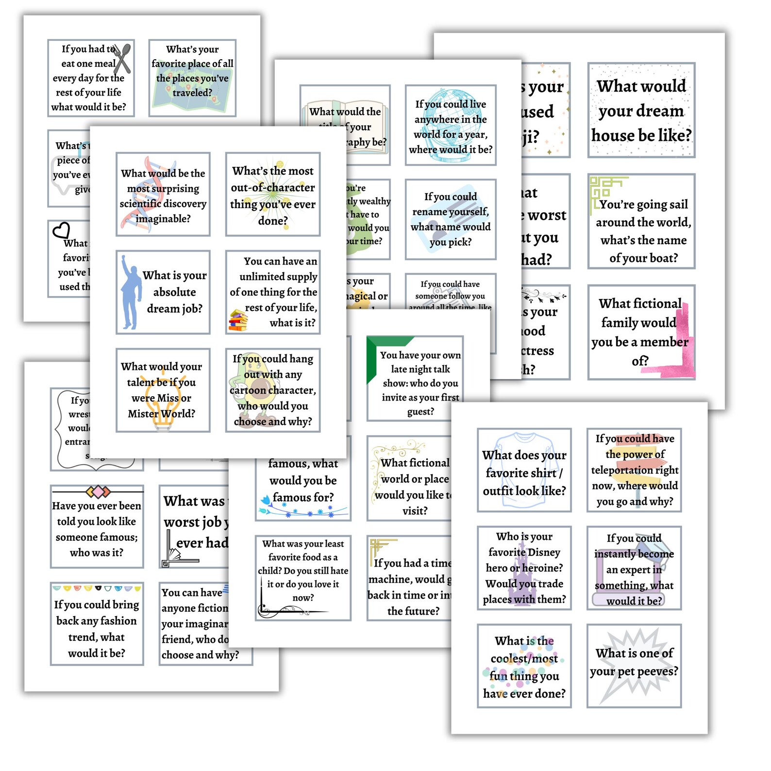 Personalized Icebreaker Printable Team Building Cards, Meeting ...