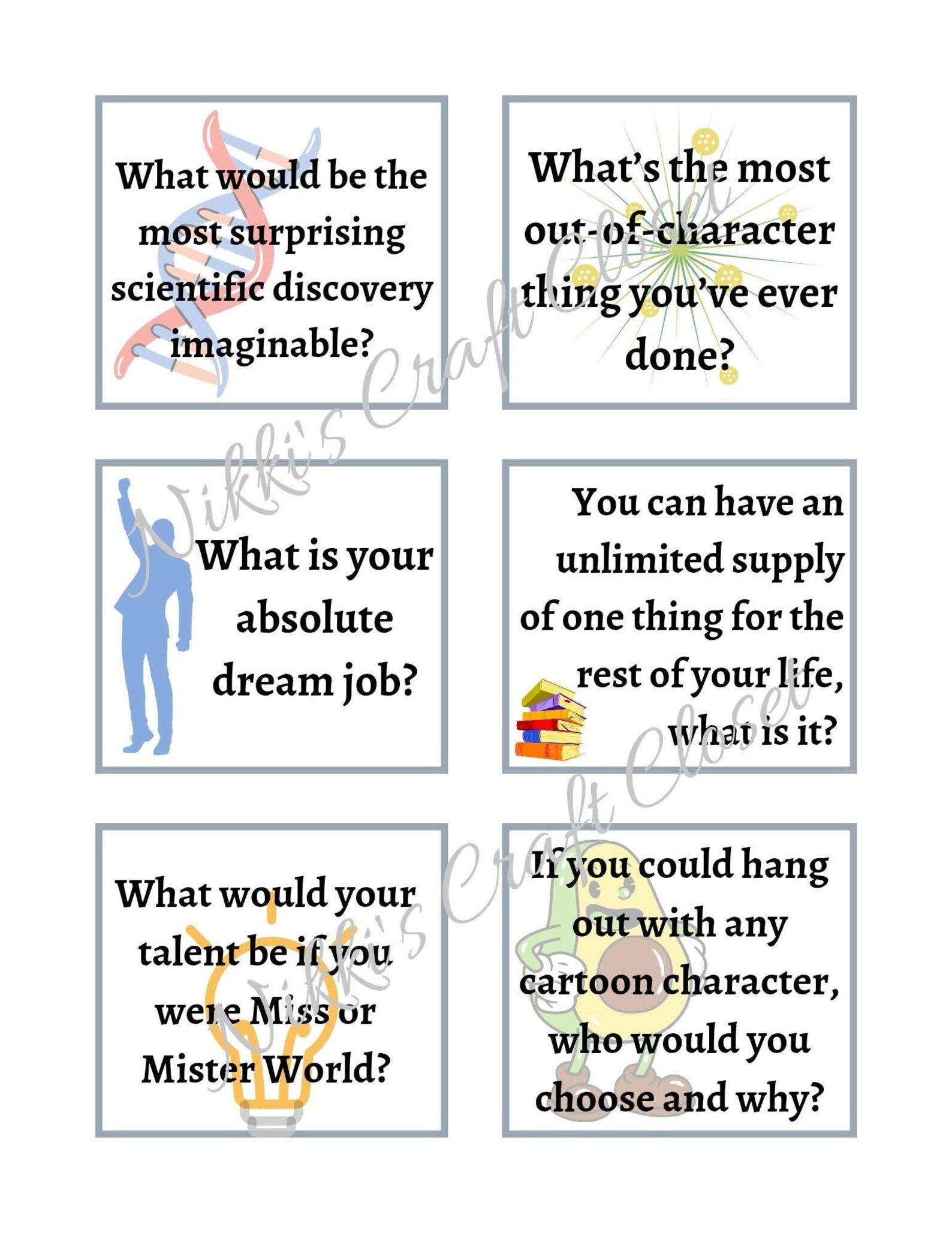 Laminated Icebreaker Team Building Cards Fun Party Game for - Etsy