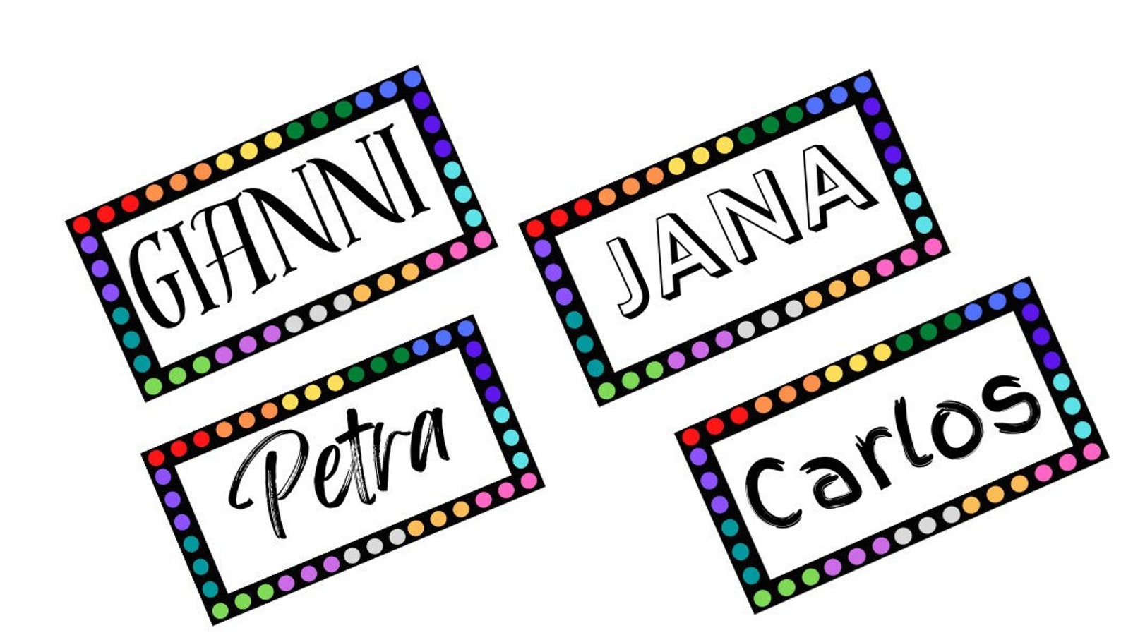 Printable Classroom Name Tag, Student Desk Label, Office Name Cards ...